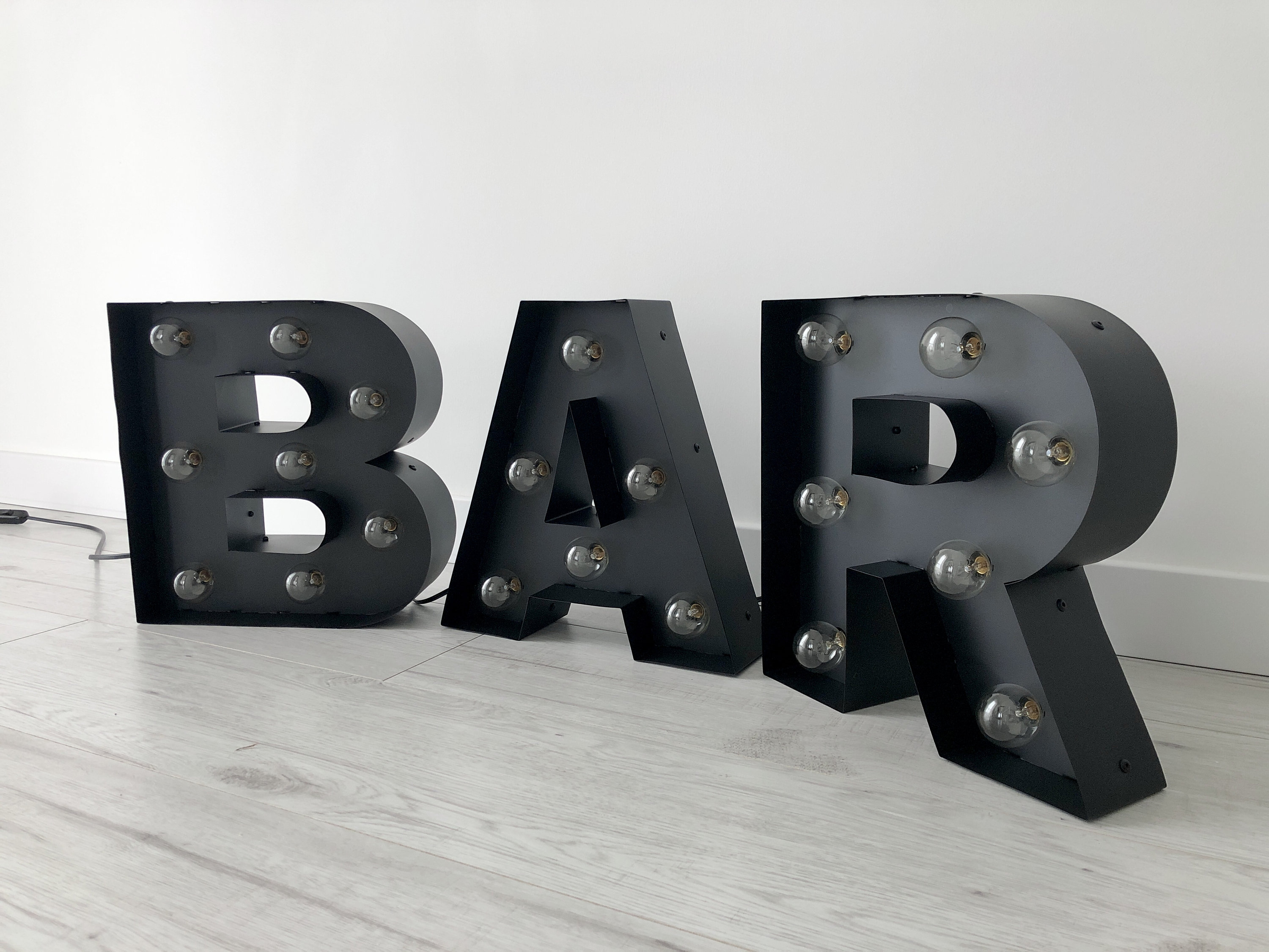 Glowing Marquee Letters With Lightbulbs Luminous Sign for - Etsy