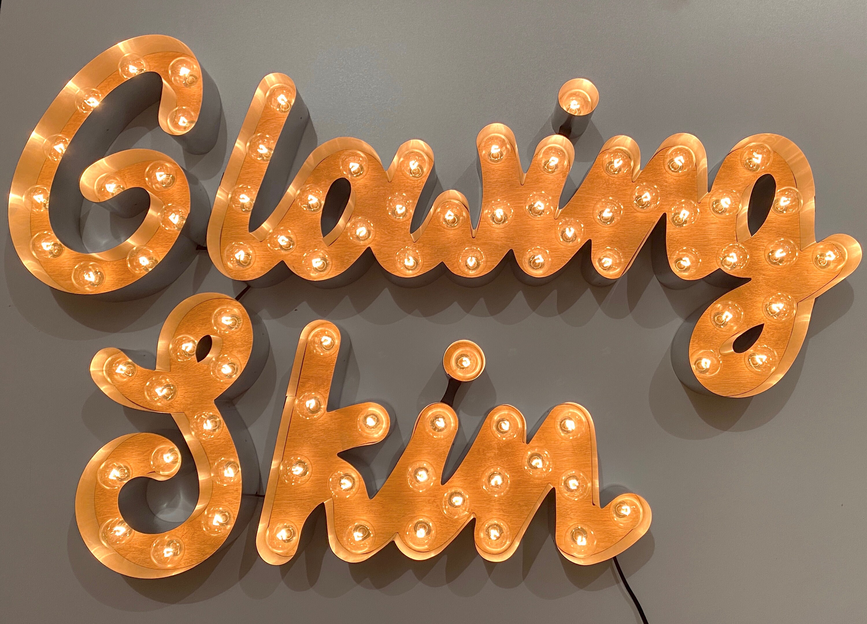 Glowing Marquee Letters With Lightbulbs, Luminous Sign for Wedding ...