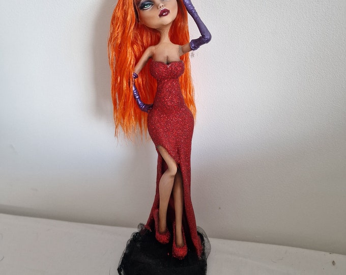 Ooak MH Repaint, Jessica Rabbit Inspired. - Etsy