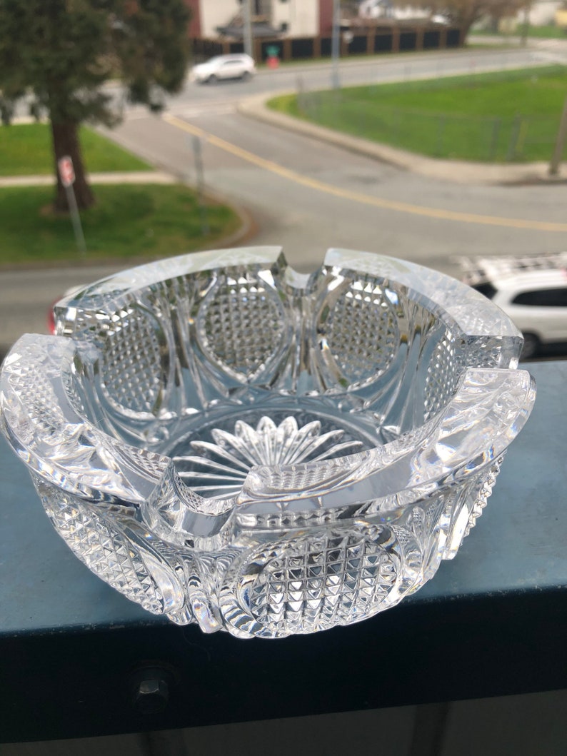 Vintage Heavy Ashtray Clear Glass / Crystal - Etsy
