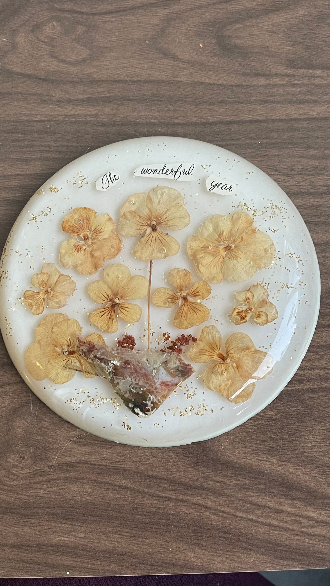 Vintage Dried Flowers Trivet - Etsy