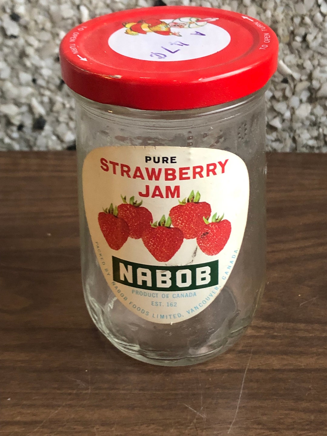 Vintage Nabob Strawberry Jam Jar - Etsy