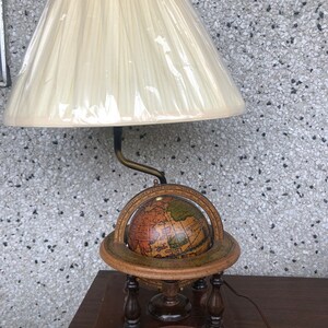 Rare Vintage Globe Map Lamp - Etsy