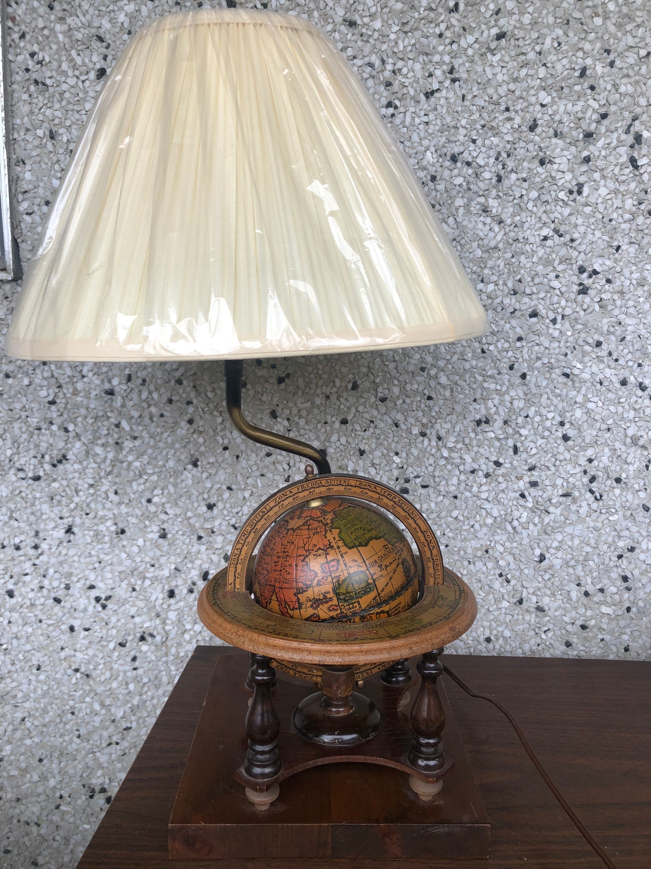 Rare Vintage Globe Map Lamp - Etsy
