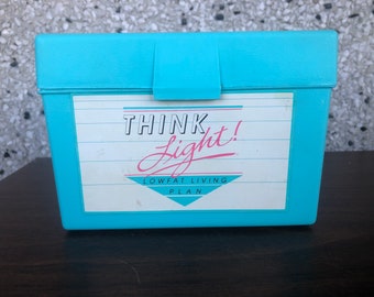 Blue Recipe Box - Etsy