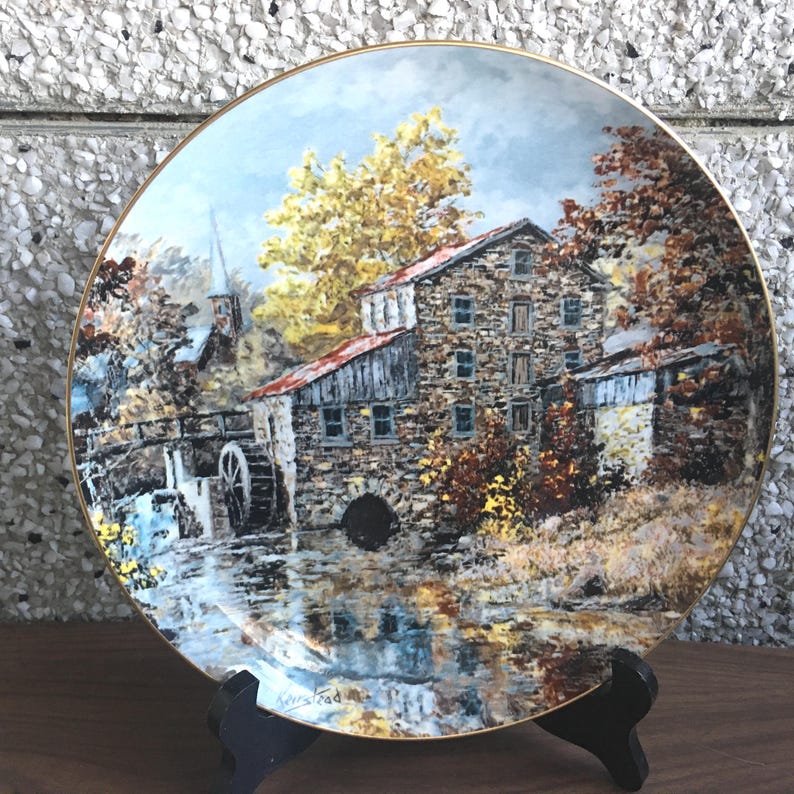 The Grist Mill, Delta - Collector Plate - Art by James Keirstead - Etsy