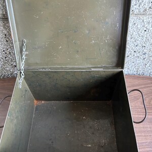 Vintage Army Green Metal Box - Etsy