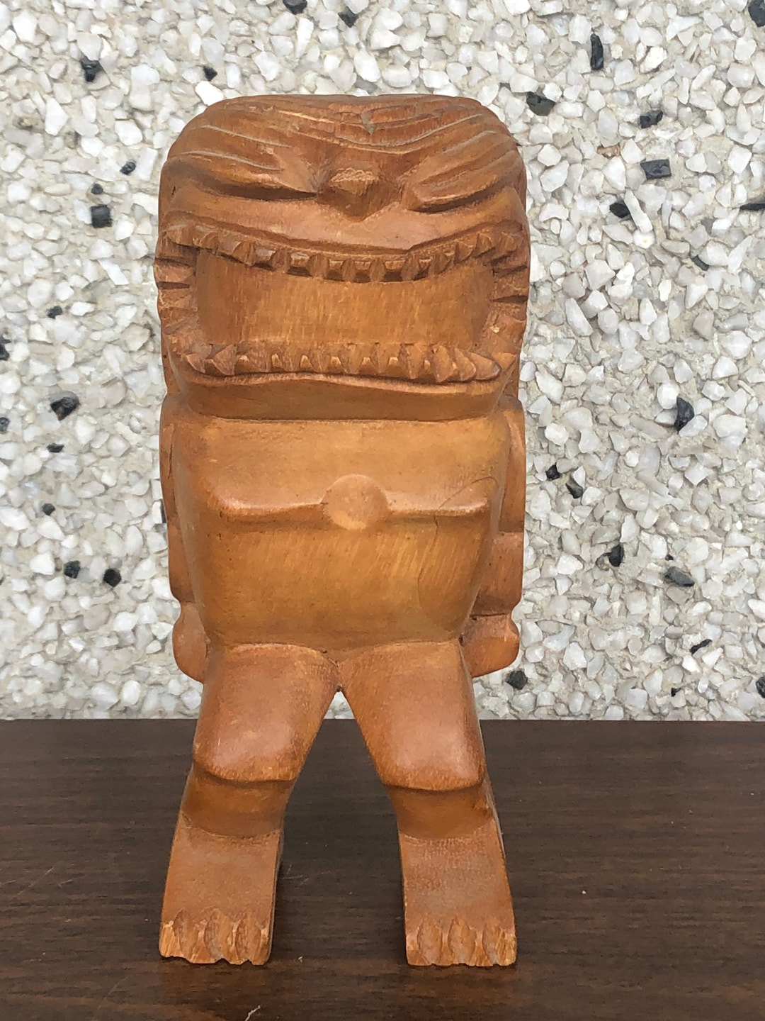Vintage Wooden Aztec Tiki Figure - Etsy