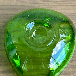 Vintage Blenko Green Glass Bowl With Controlled Bubbles - Etsy