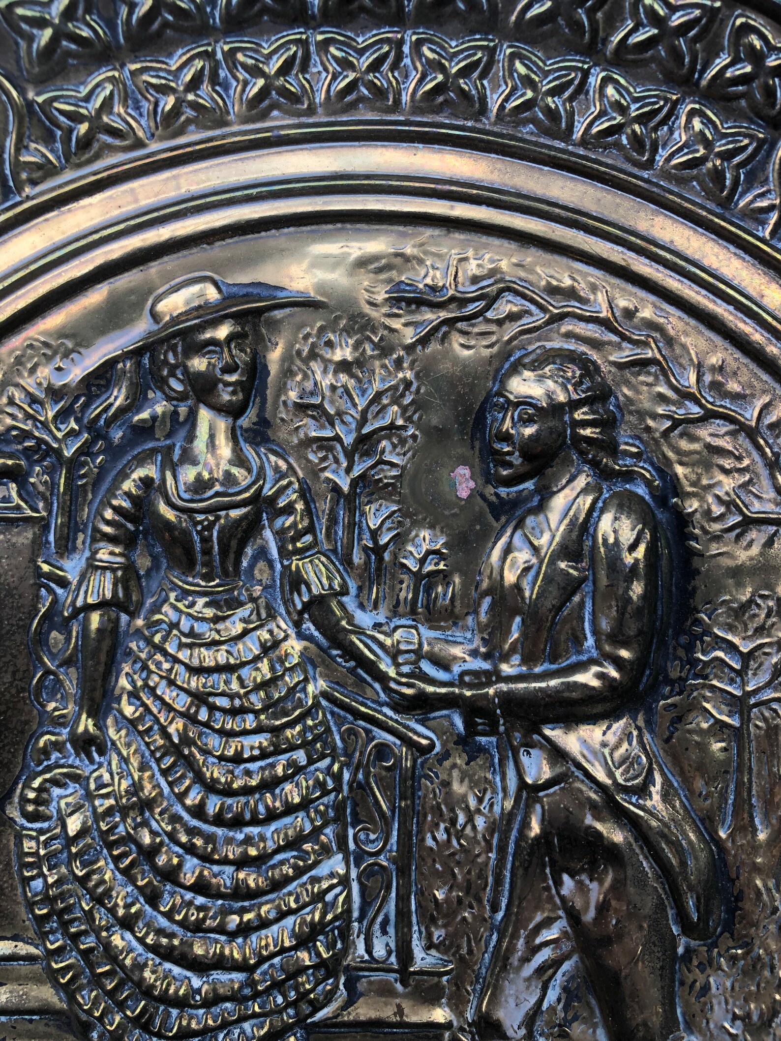 Vintage Brass Plated Wall Hanging Victorian Couple Made in - Etsy