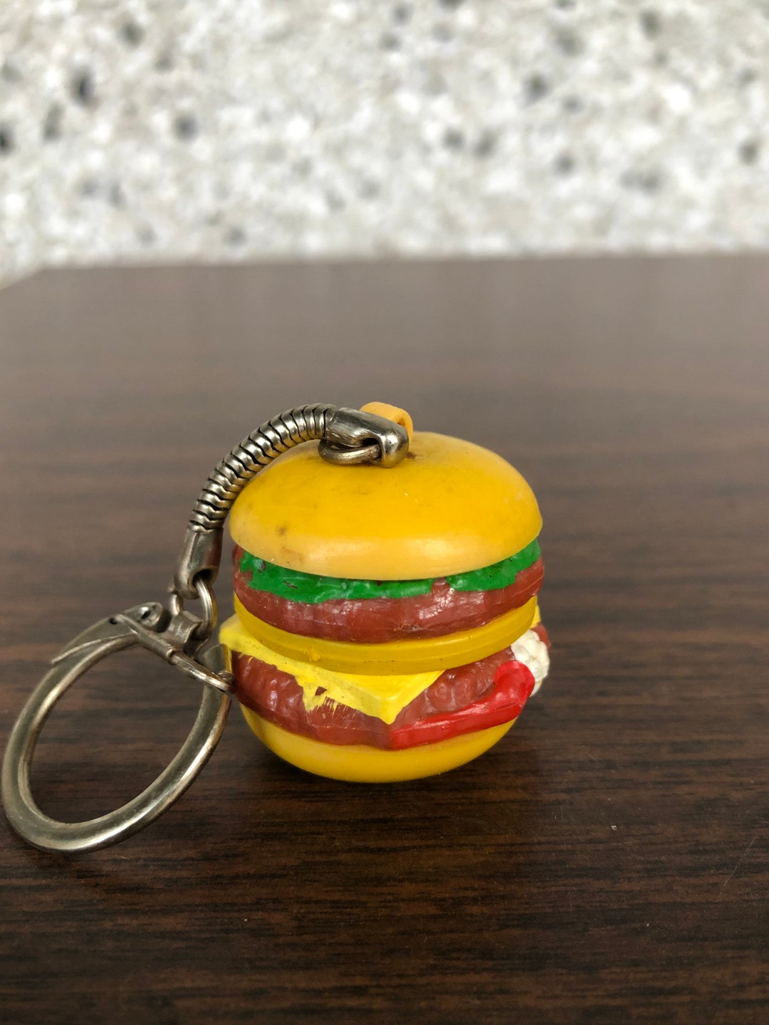 Vintage Burger Keychain - Etsy