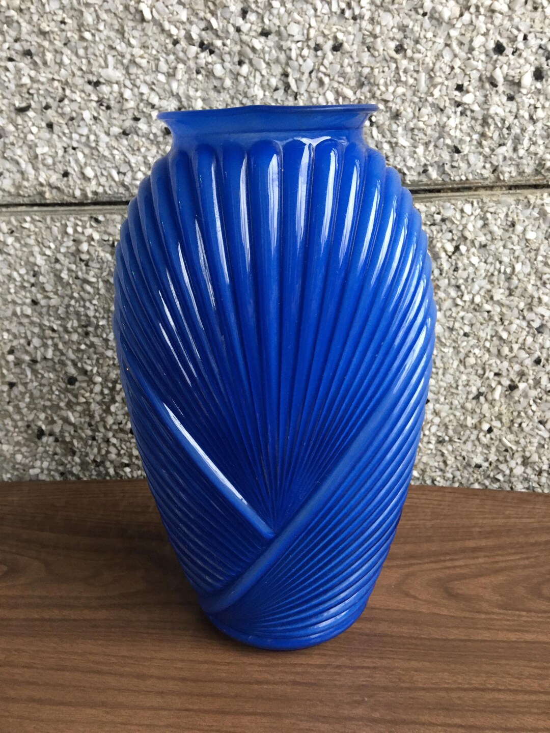 Cobalt Blue Art Deco Revival Vase - Etsy