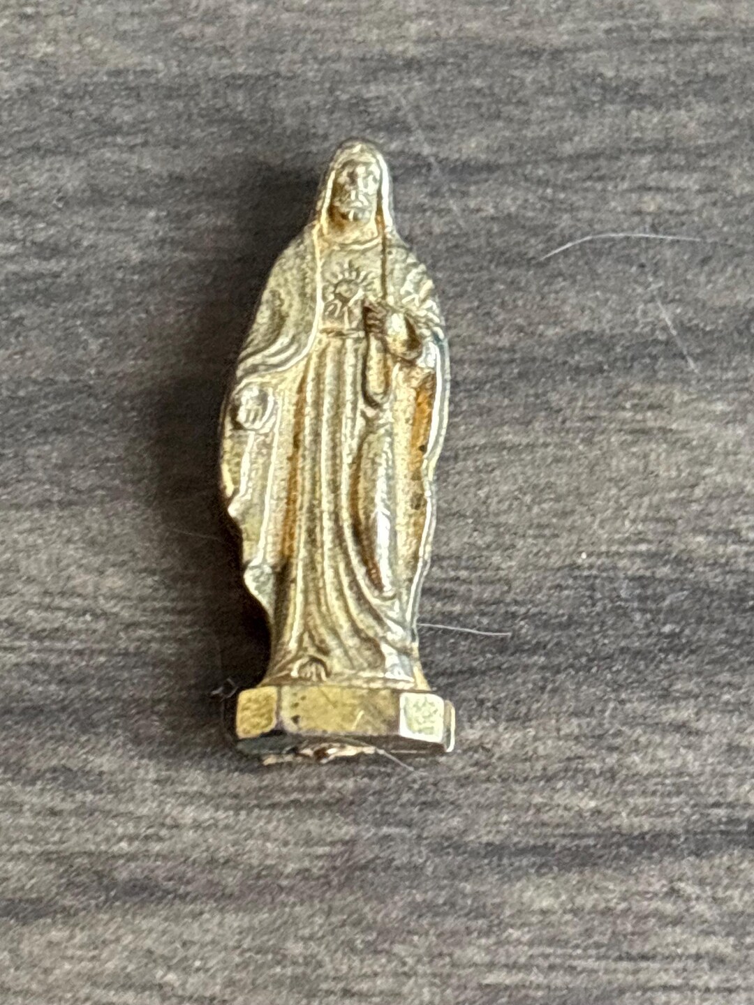 Vintage Mini Virgin Mary Pocket Charm - Etsy