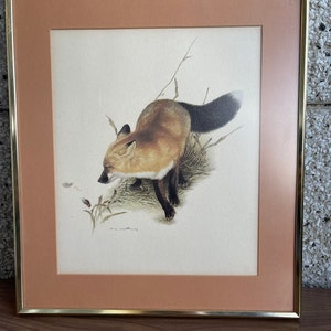 Vintage 60’s Fox Print Glen Loates - Etsy Canada