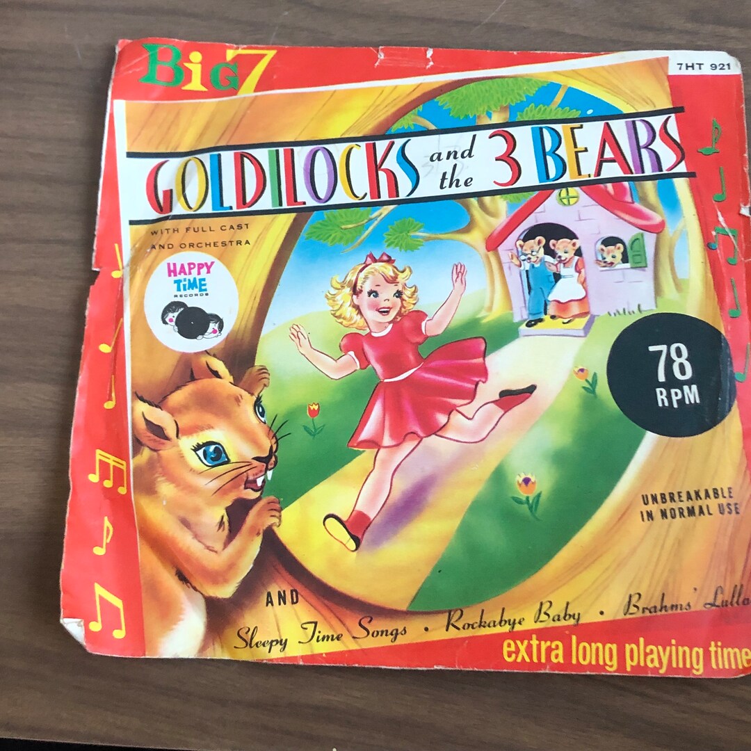 Vintage Goldilocks and 3 Bears 78 Rpm Record - Etsy