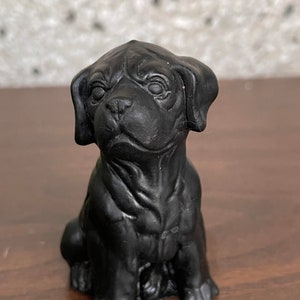 Little Black Labrador Puppy in Resin - Etsy