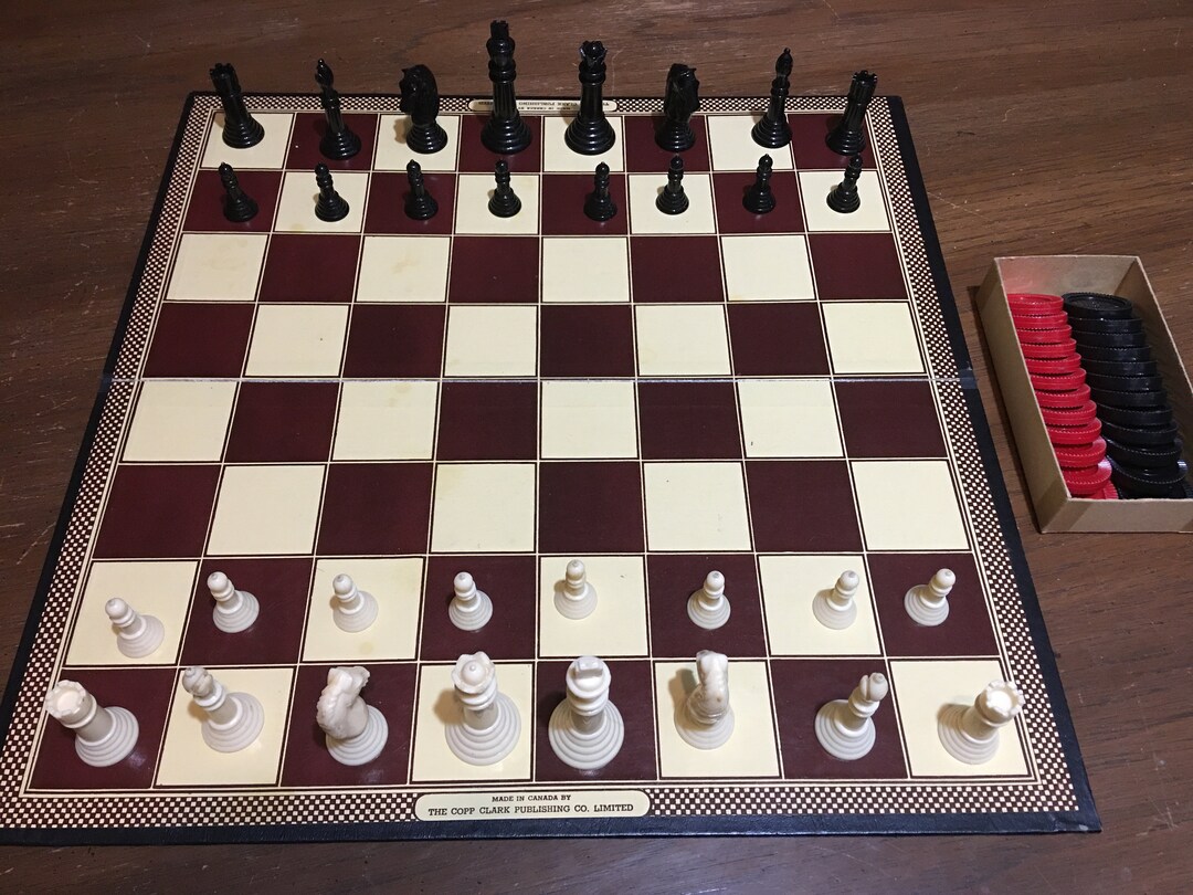 Vintage Copp Clark Chess/checkers Set -made in Canada - 1955 - Etsy