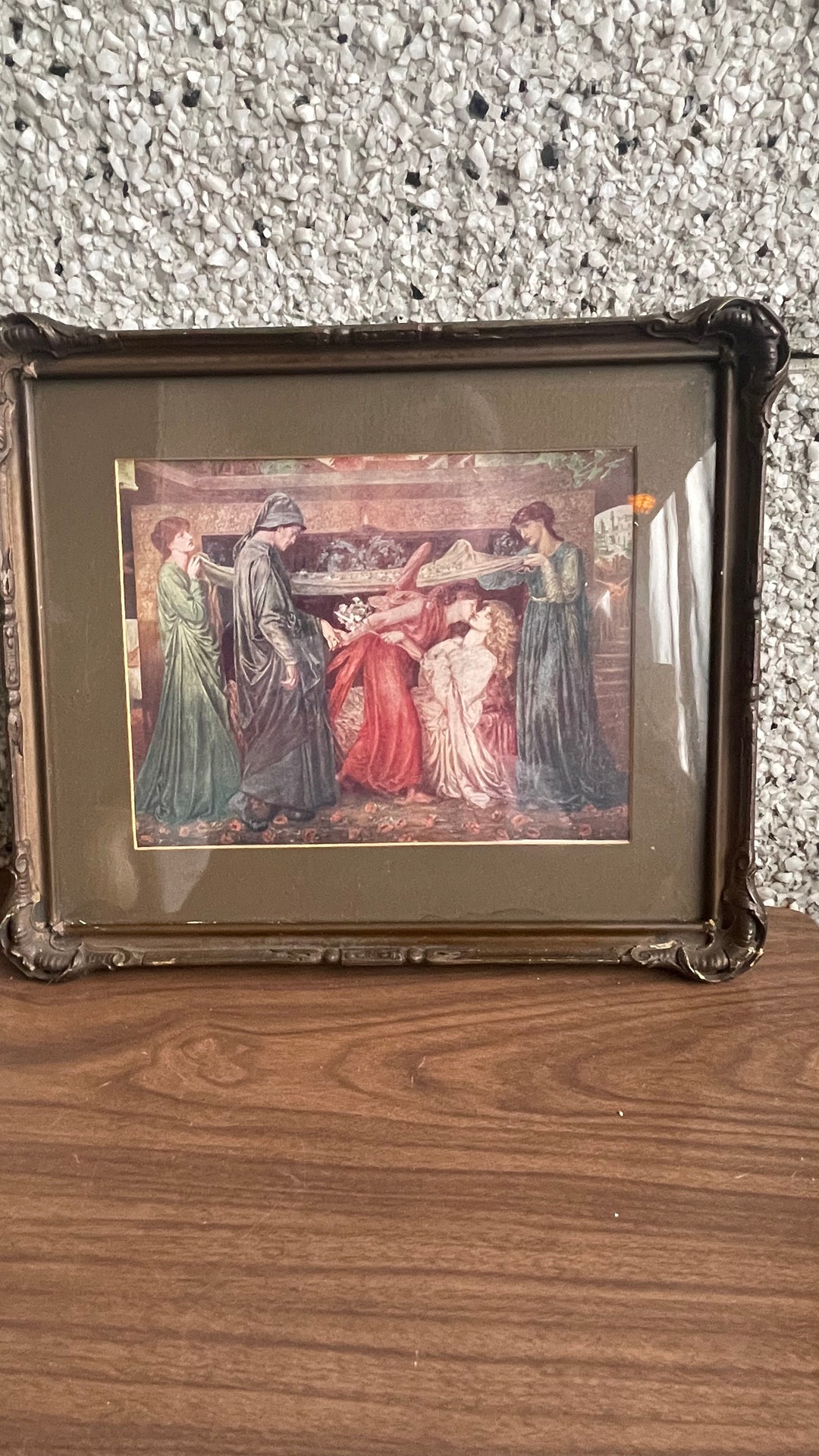 Antique Framed Dantes Dream Rossetti Print - Etsy Canada