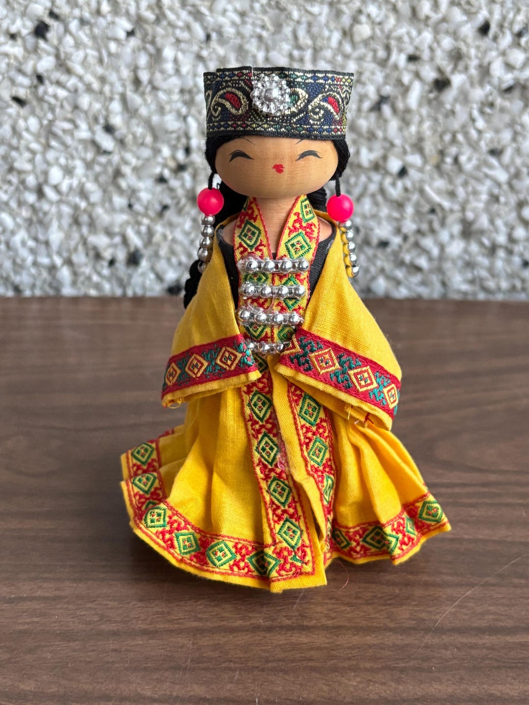 Vintage Chinese Wooden Spool Doll - Etsy