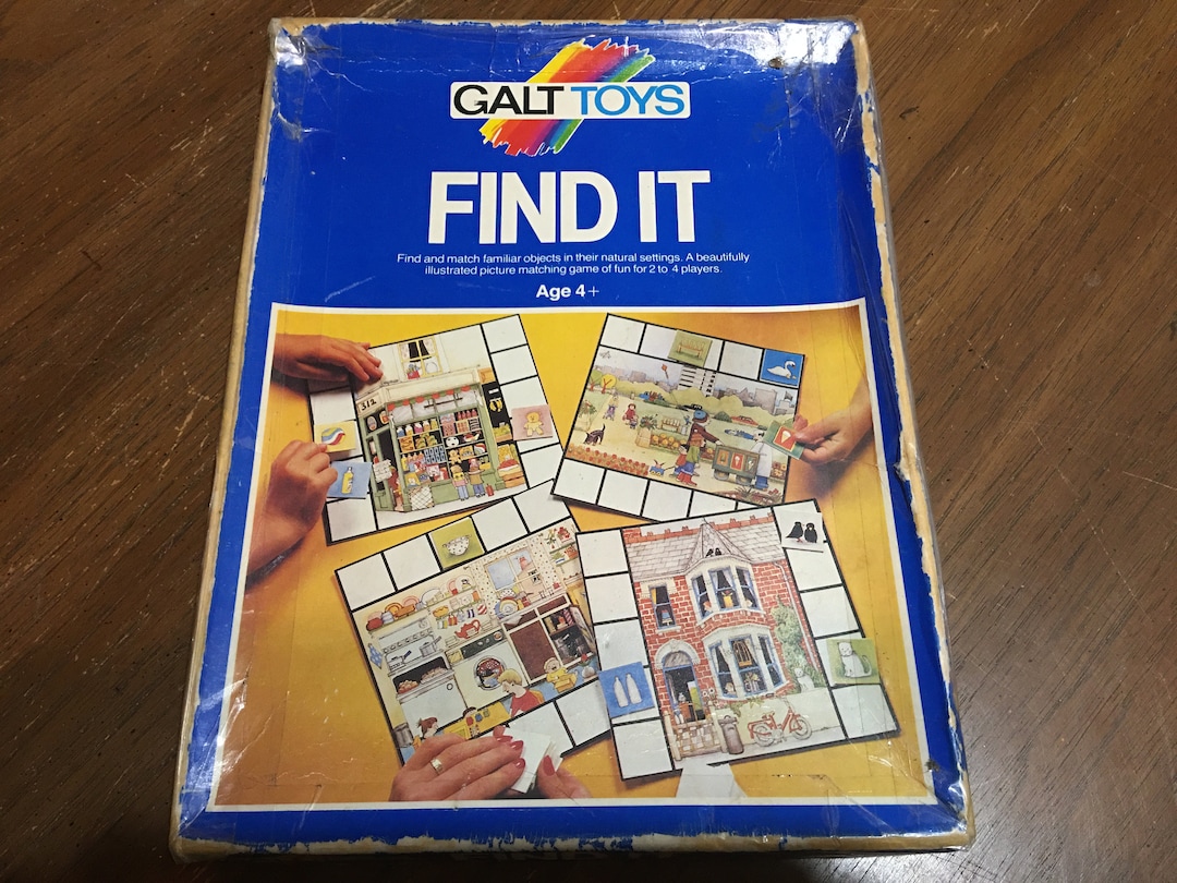 Vintage Galt Toys- Find It! - Puzzle Match Game - Etsy