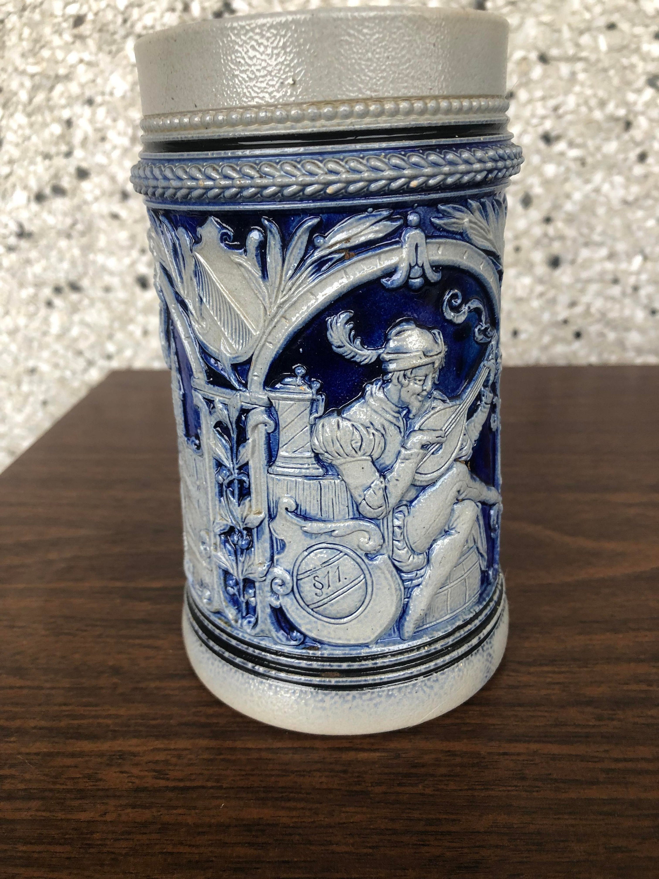 Vintage German Beer Stein Cobalt Blue - Etsy