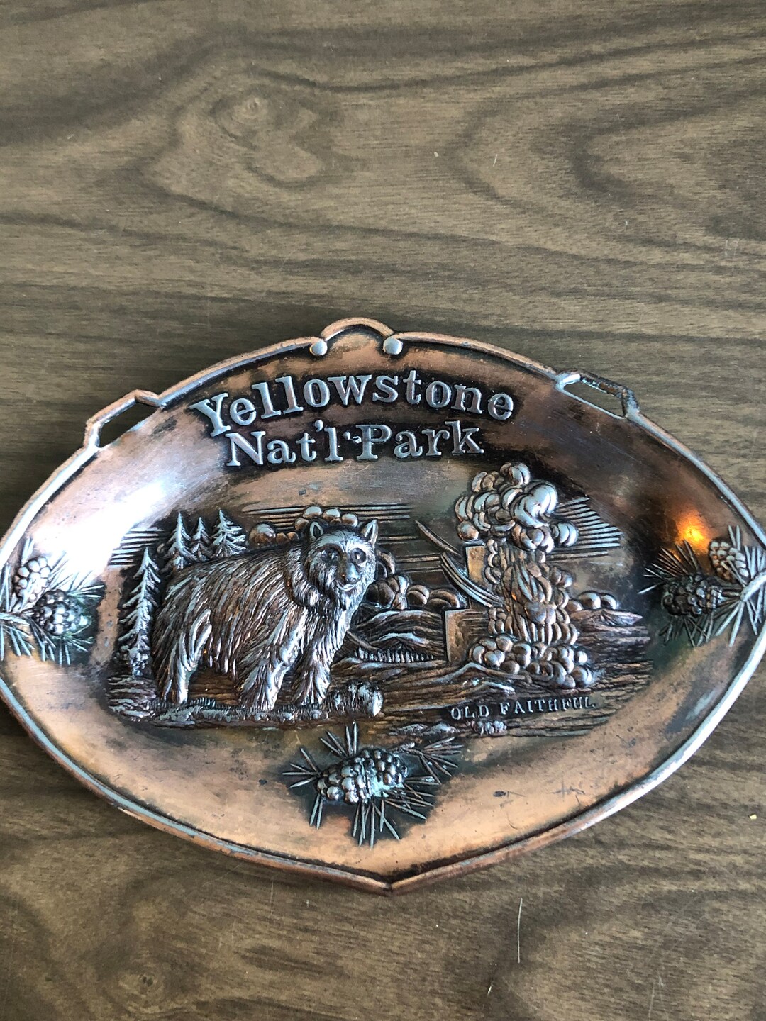 Vintage Copper Yellowstone Plaque - Etsy