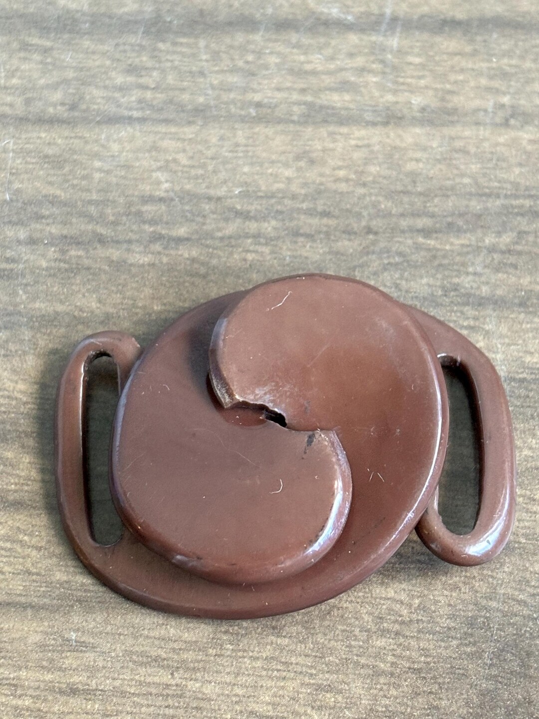 Vintage Brown Bakelite Belt Buckle - Etsy