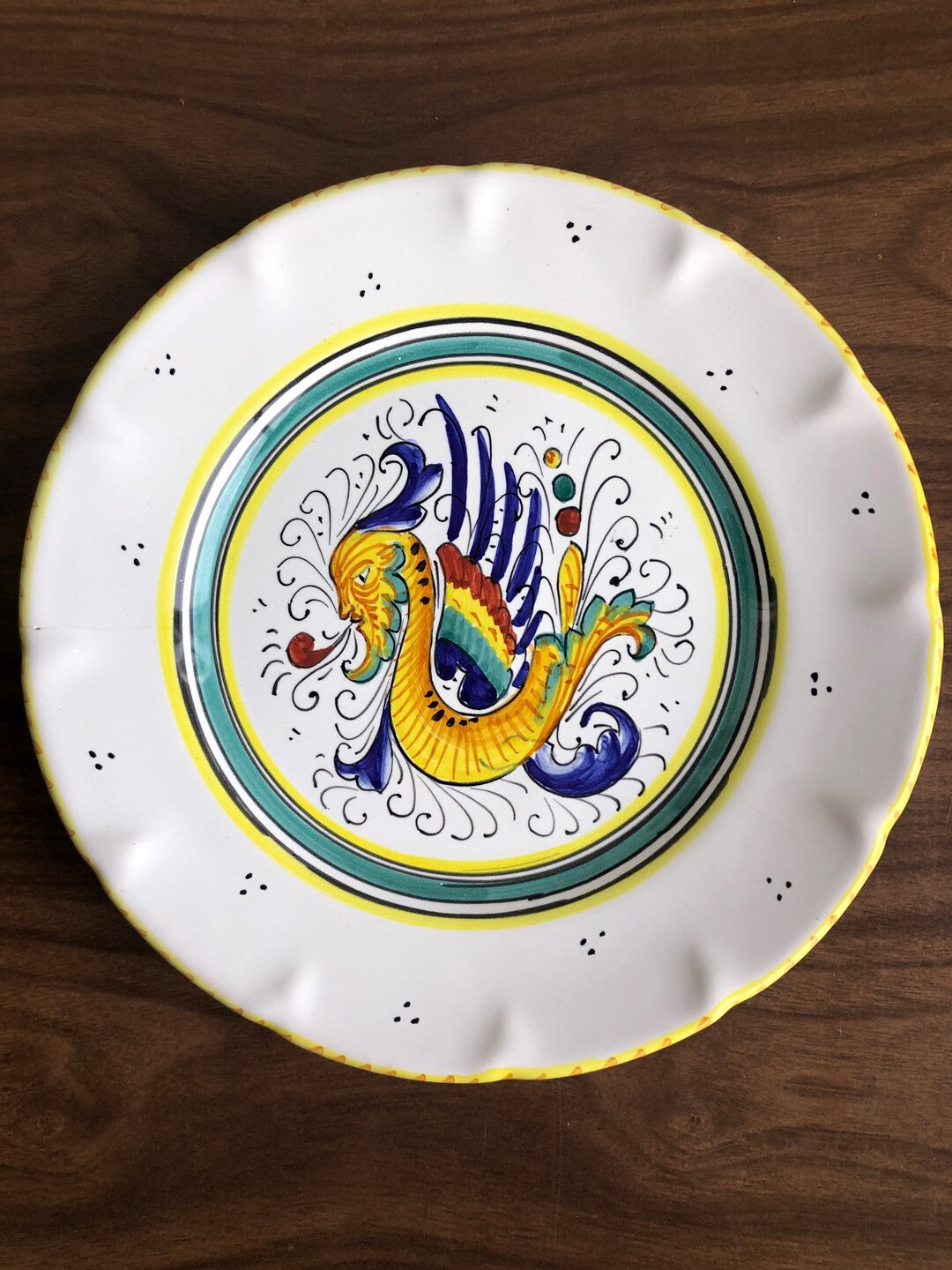 Vintage Italian Mario Sambuco Dragon Plate - Etsy