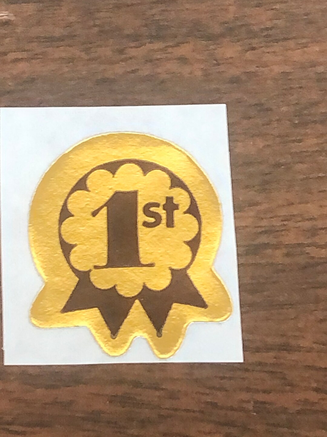 Vintage 1st Place Gold Sticker - Etsy