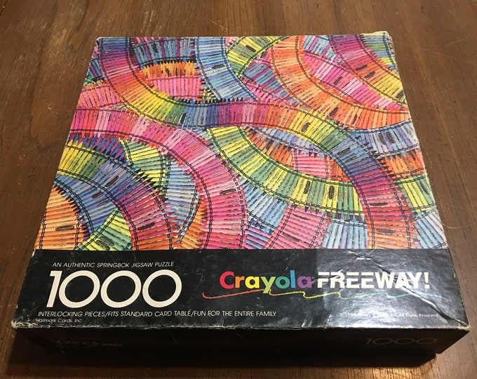Vintage Springbok Crayola Freeway Puzzle 1000 Pieces - Etsy