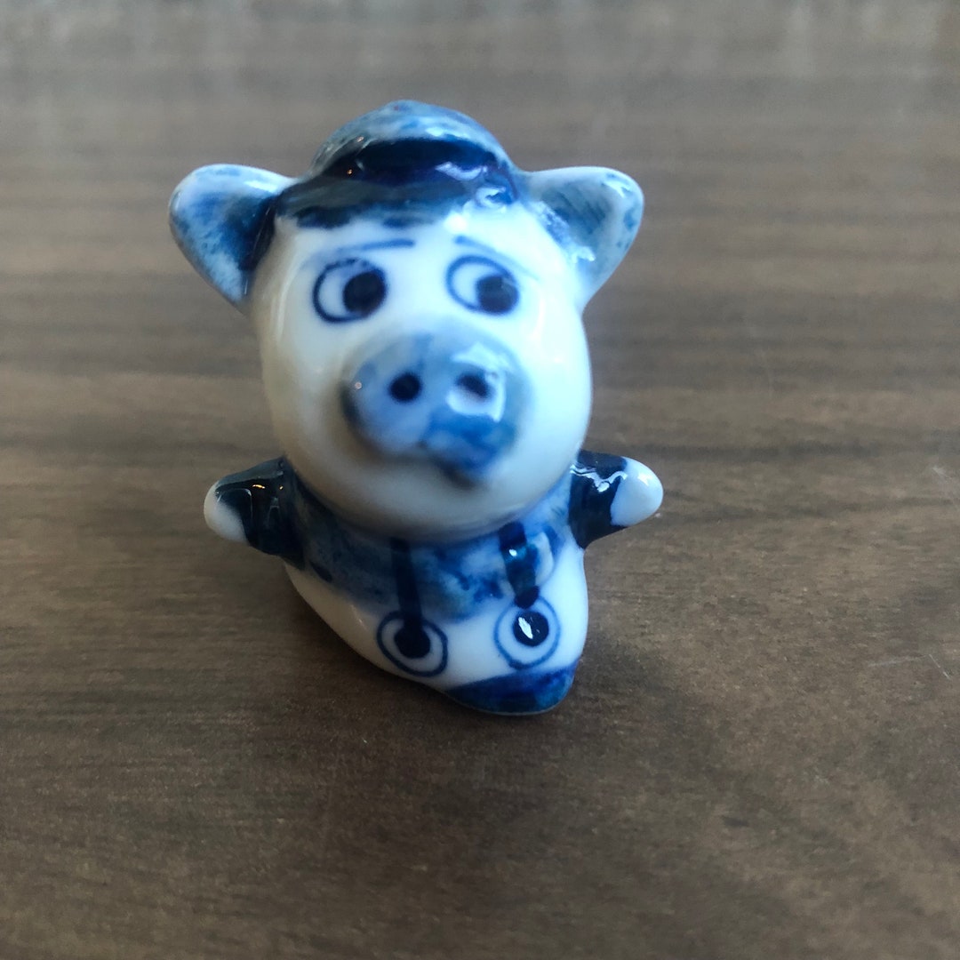 Vintage Delft Pig - Etsy