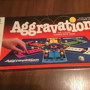 Vintage AGGRIVATION - Marble Moving Board Game - Etsy