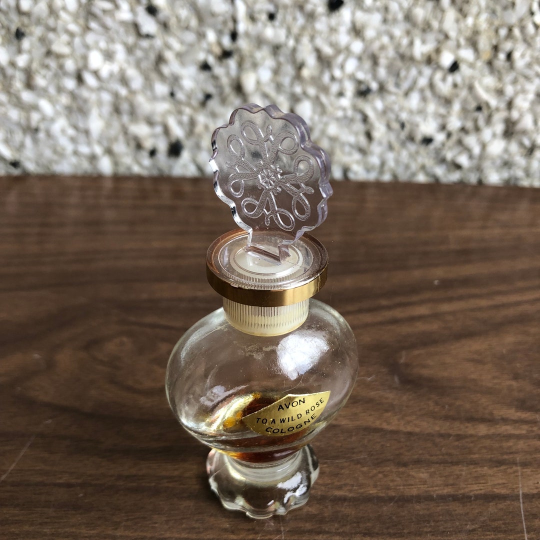 Avon to a Wild Rose Perfume Bottle ( 1/8 FULL ) - Etsy