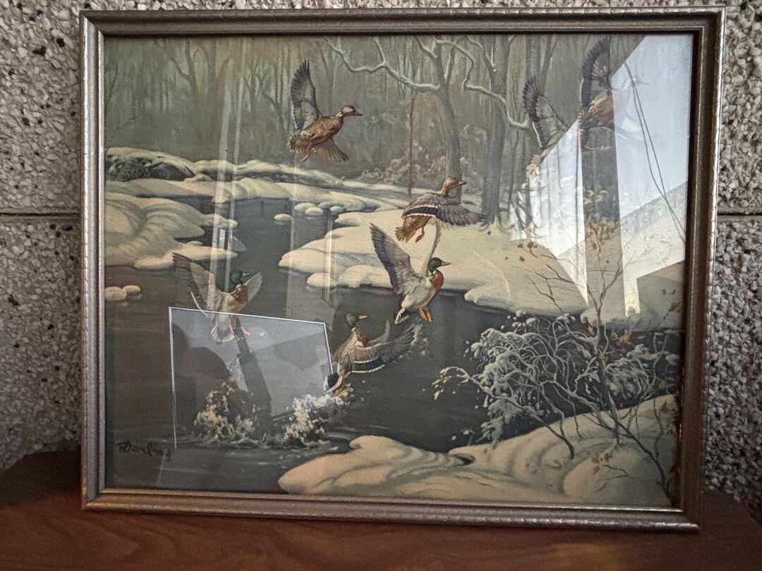 Vintage Louis Darling Ducks in Flight Print - Etsy