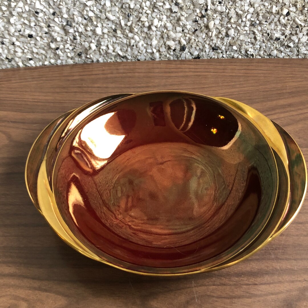 Vintage Carlton Ware Rouge Royale Round Dish With Gold Trim and ...