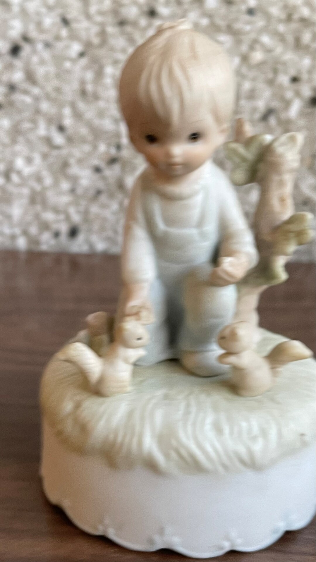 Vintage Lefton China Music Box Boy With Squirrels Christopher ...