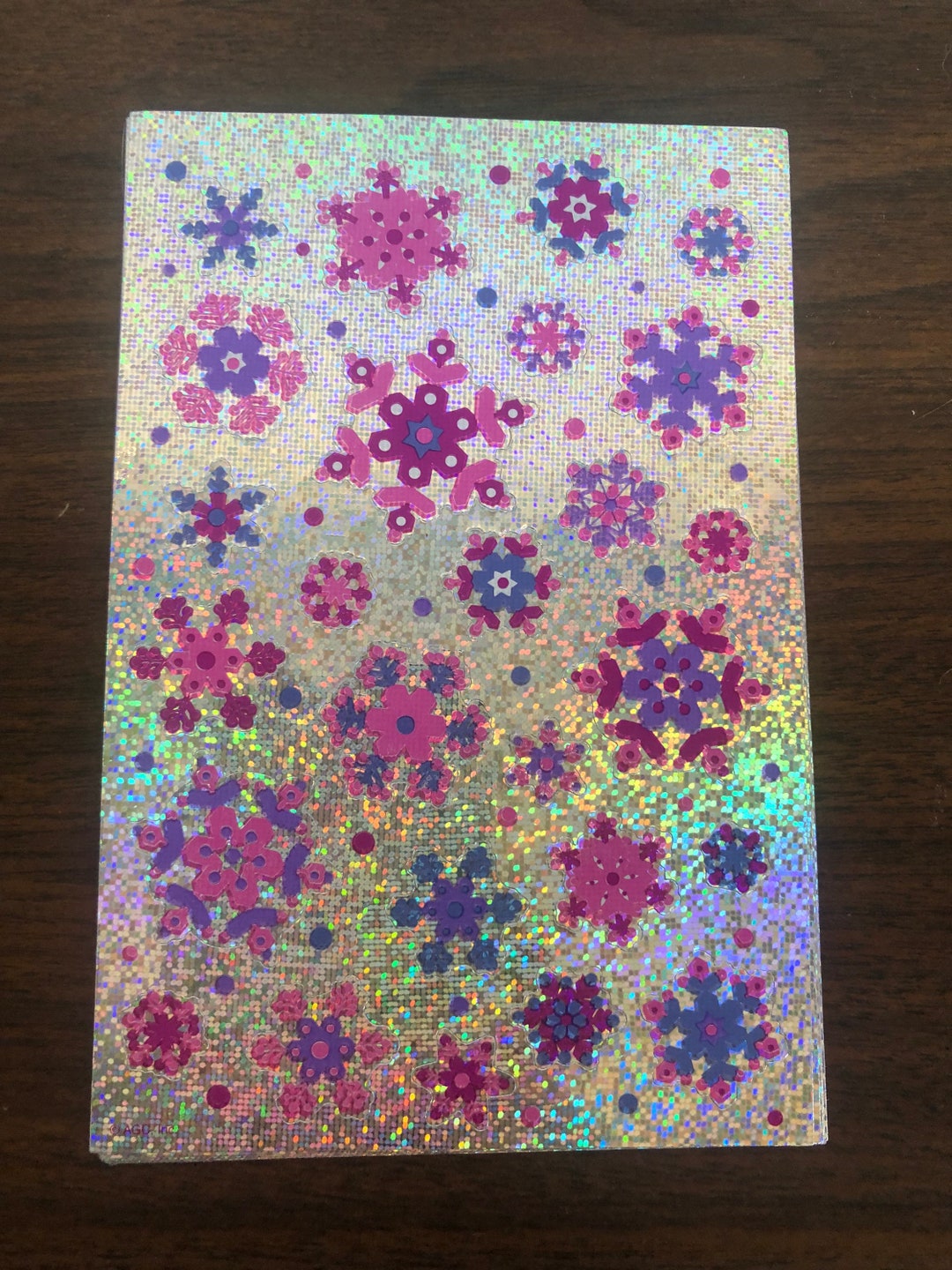 Vintage Iridescent Prismatic Snowflake Sticker Sheets - Etsy
