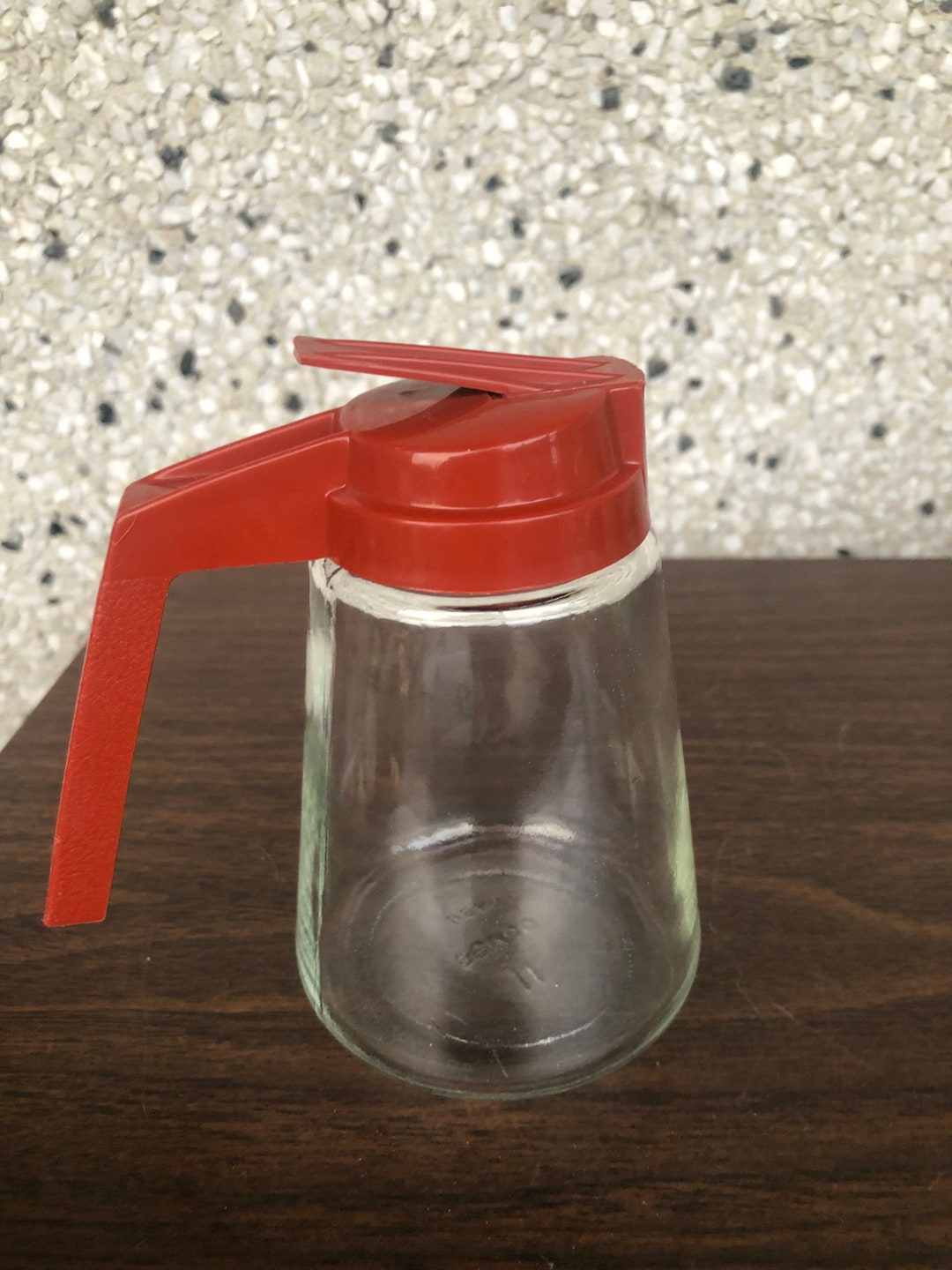 Vintage Syrup Glass Jar With Brown - Etsy