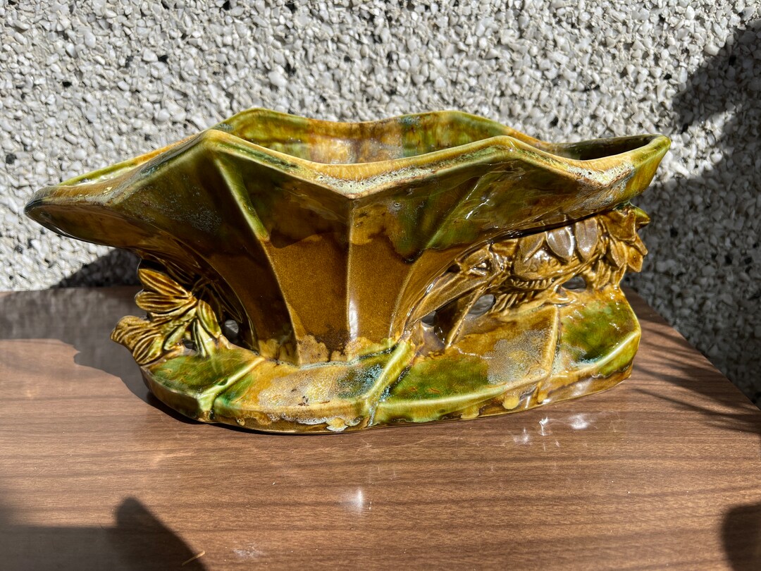 Mid Century Mccoy Planter With Bird - Etsy