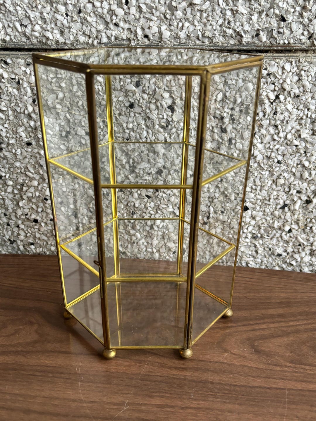 Vintage Brass Display Case - Etsy