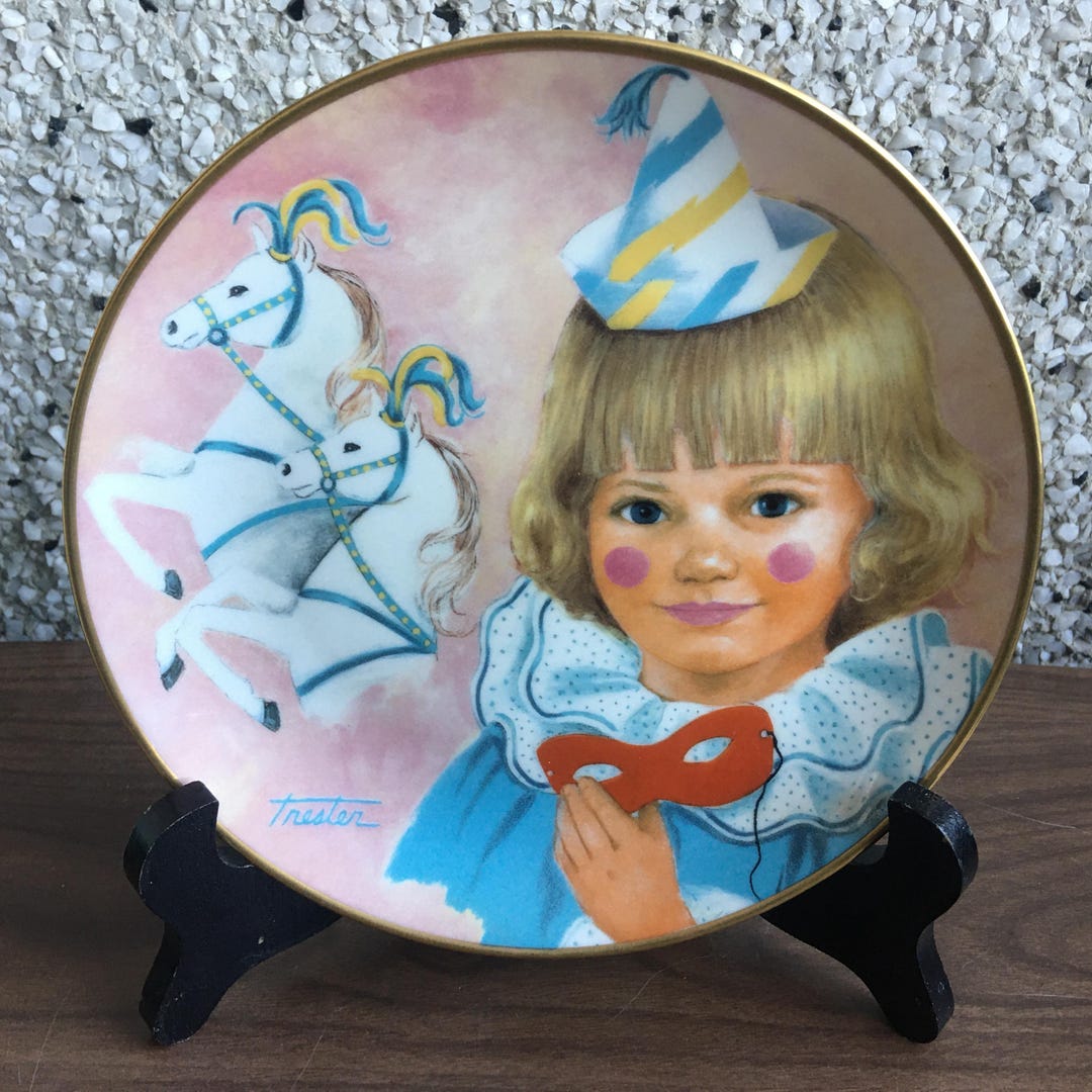 The Red Mask - Collector Plate - Art by Lorraine Trester - Etsy