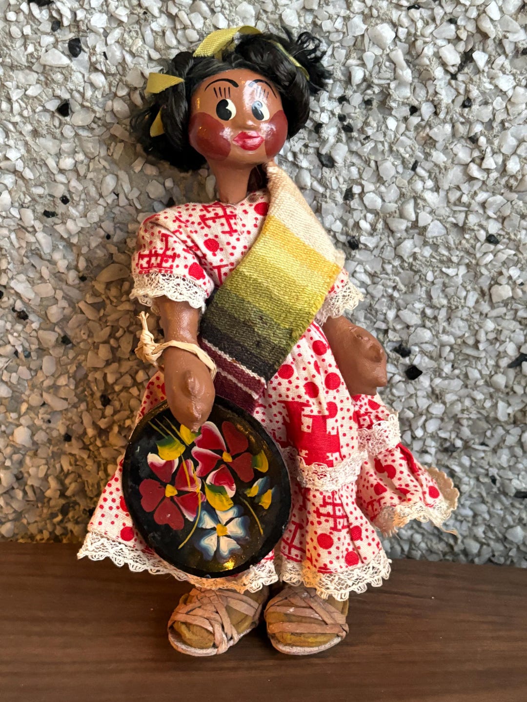 Vintage Mexican Girl Clay Doll - Etsy