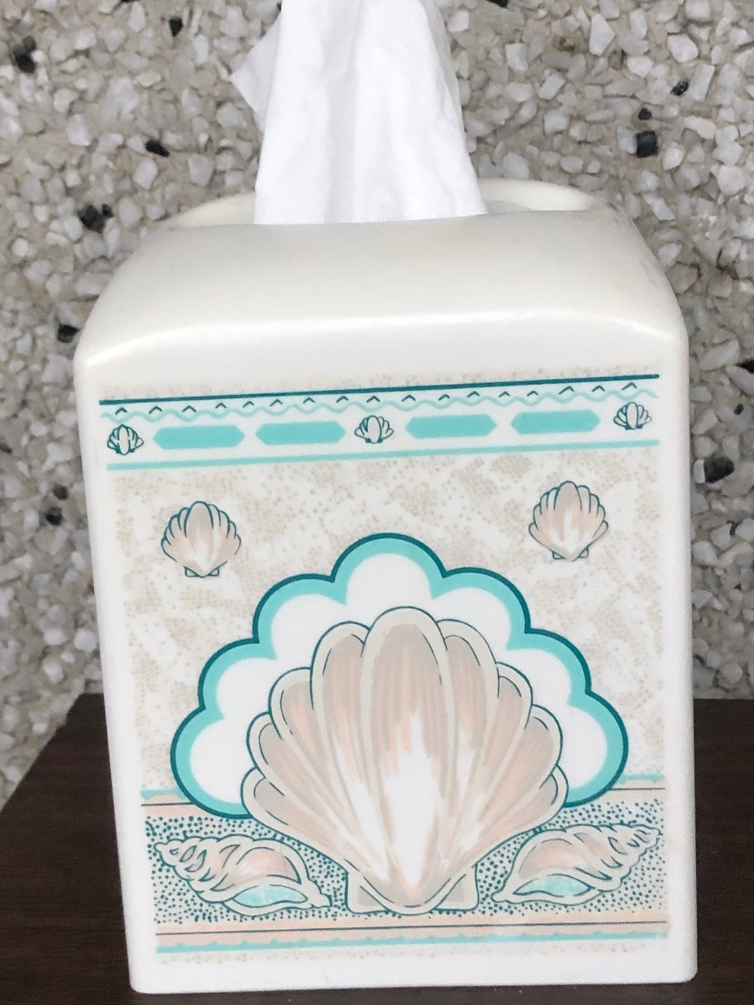 Tissue Box Cover Art Deco Clamshell Design - Etsy