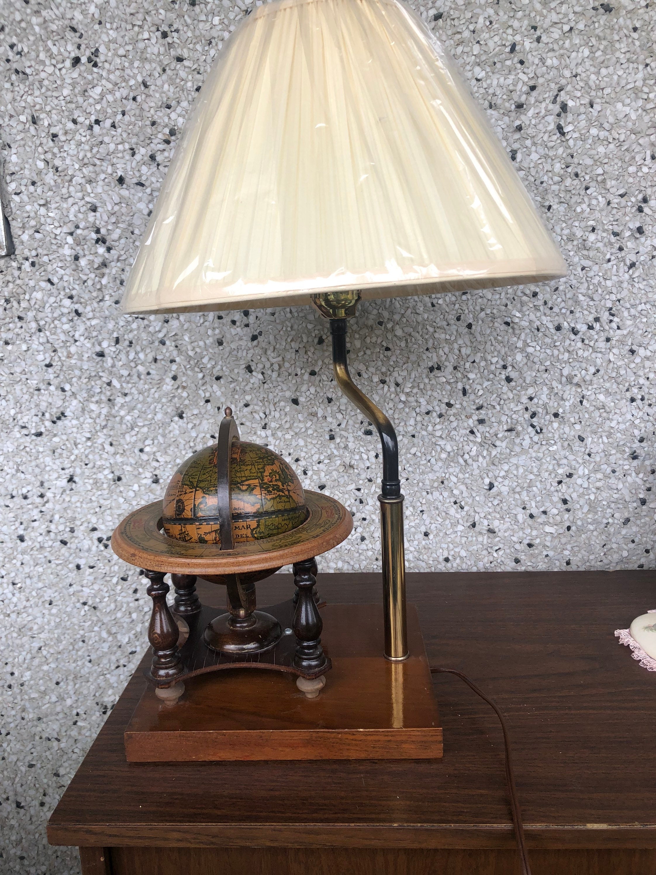 Rare Vintage Globe Map Lamp - Etsy