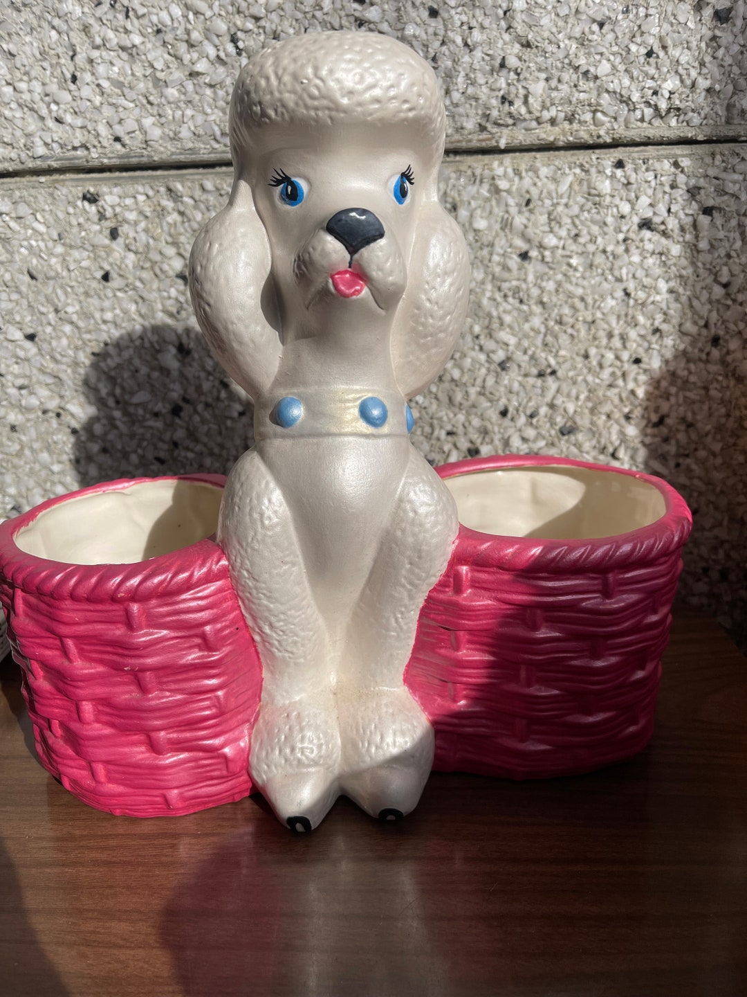 Vintage Hot Pink Poodle Planter - Etsy
