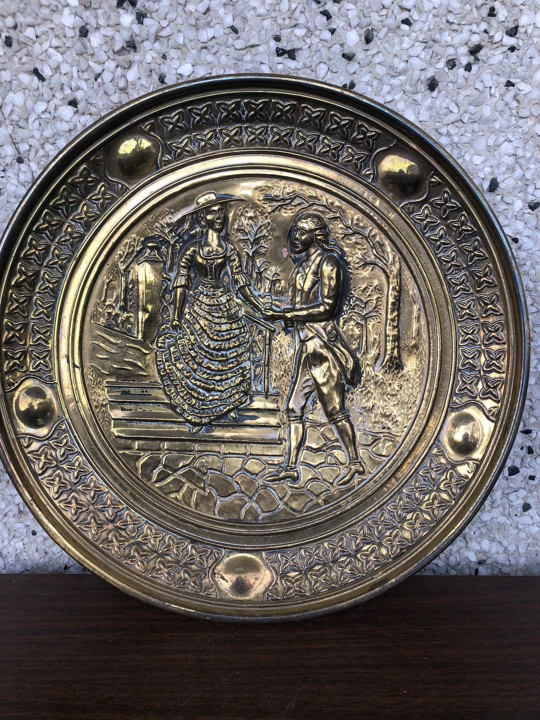 Vintage Brass Plated Wall Hanging Victorian Couple Made in England - Etsy