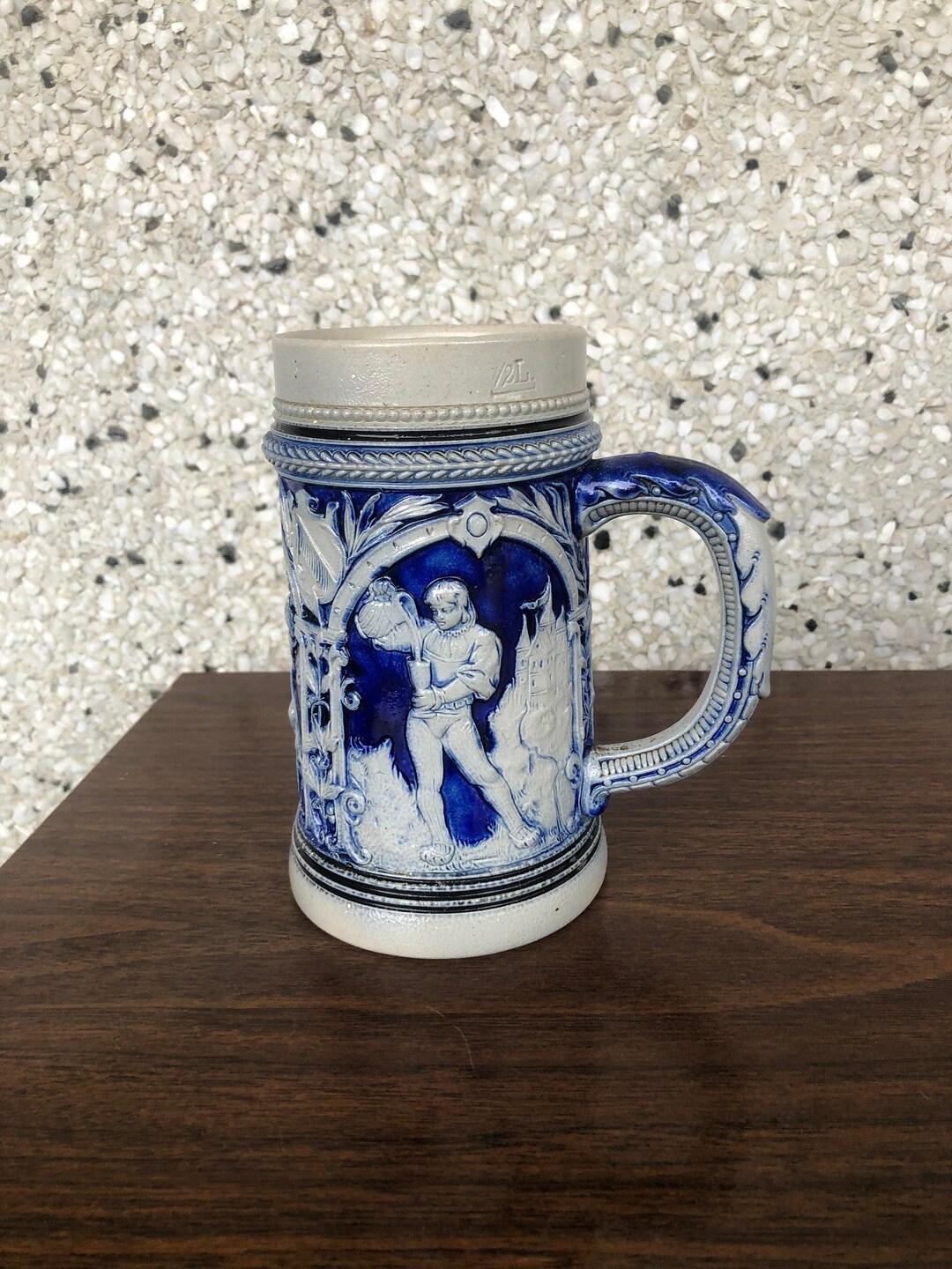 Vintage German Beer Stein - Cobalt Blue - Etsy