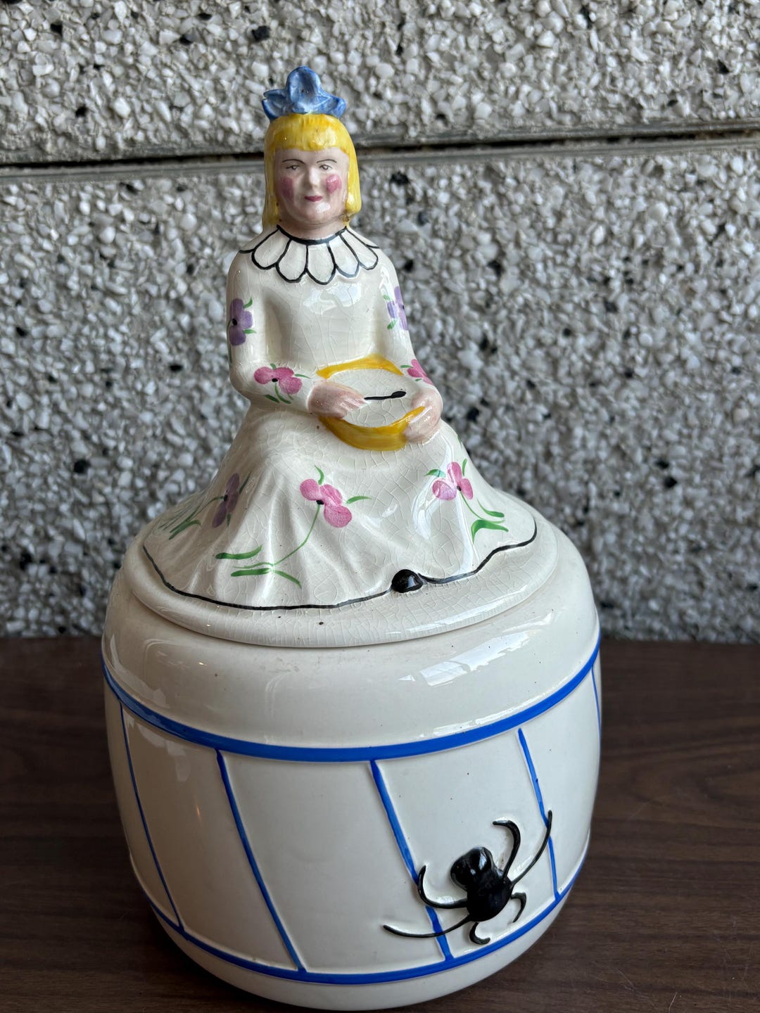 Vintage Ridway Miss Muffet Cookie Jar - Etsy