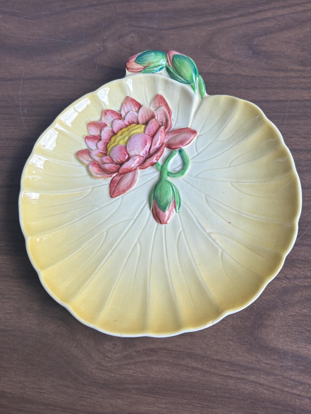 Vintage Carlton Ware Yellow Flower Dish Water Lily - Etsy