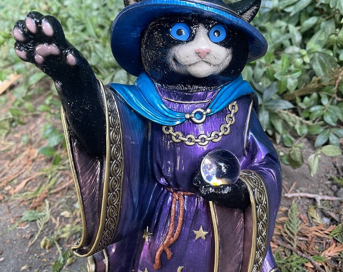 RARE ! Windstone Cat Wizard ~limited Production Peacock Color Pena - Etsy